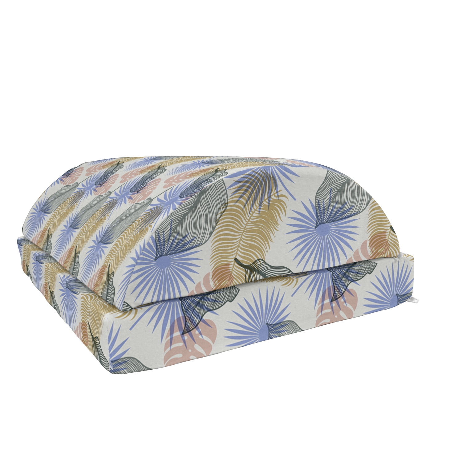 Jungle Foot Rest, Exotic Tree Leaves Coconut Palm Monstera Banana ...