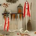 Red Haired Skeleton Decorations 80cm Movable Joints Decorations For ...