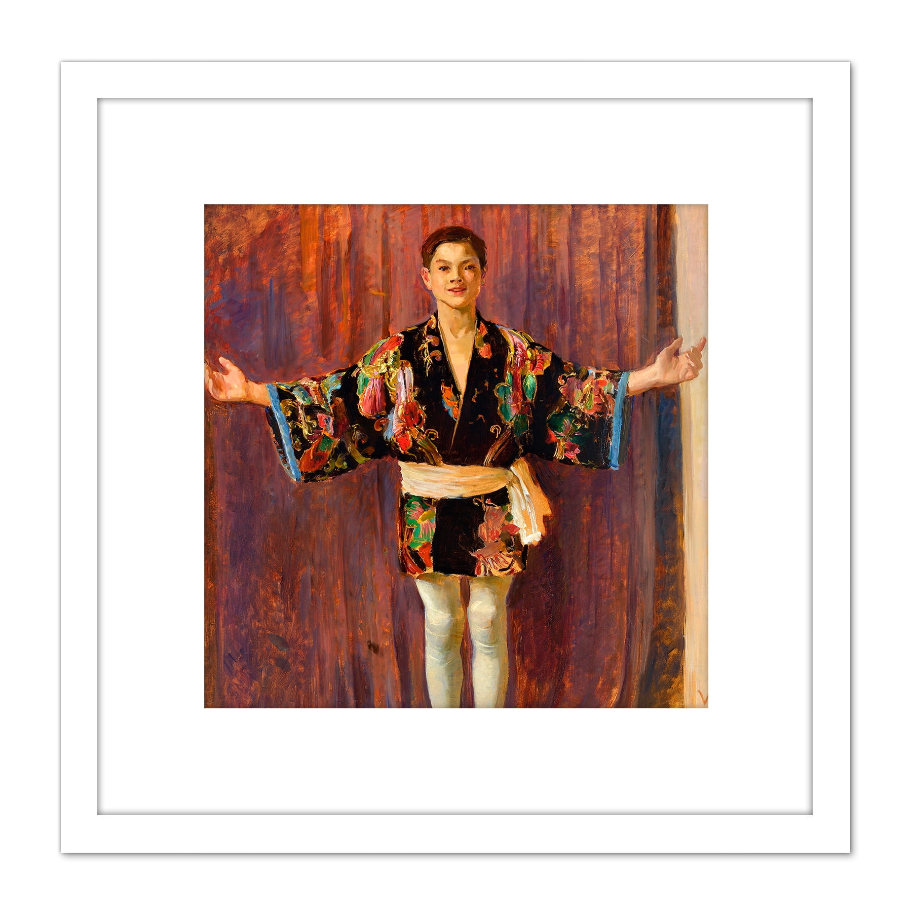 Soldan-Brofeldt Tora Costume Painting 8X8 Inch Square Wooden Framed ...