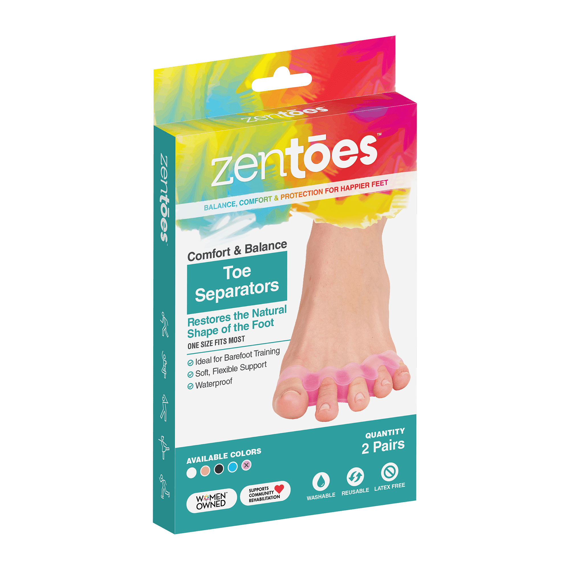 ZenToes Silicone Toe Spacers for Correct Toe Alignment, Bunion and ...