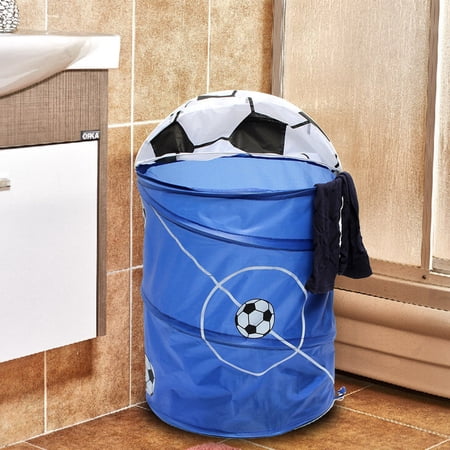 Foldable Pop up Football Washing Clothes Basket Laundry Bag Hamper ...