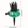 360° Automatic Rotating Garden Sprinkler Adjustable Water Saving ...