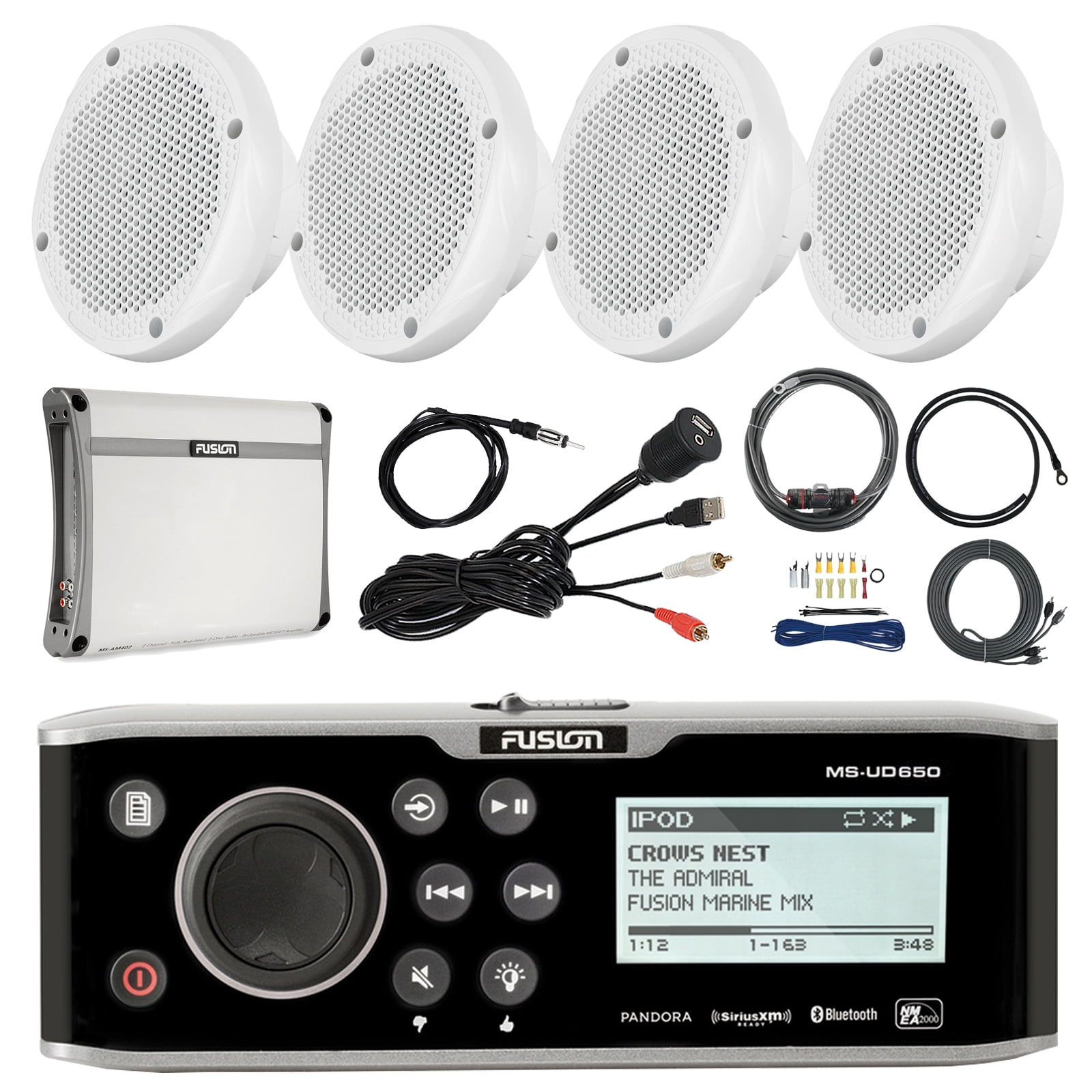 Fusion 650 Series Marine Entertainment System with Internal Uni-Dock ...