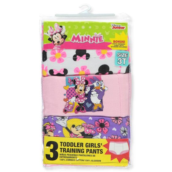 Minnie Mouse - Minnie Mouse Toddler Girls' Training Pants, 3 Pack ...