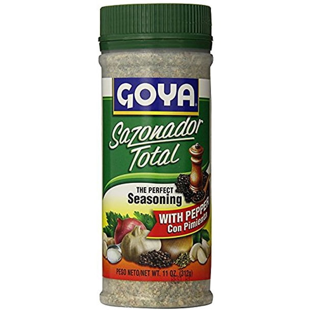 Goya Sazonador Total Con Pimienta, 11 Ounce (2 Pack) Adobo Seasoning ...