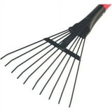 Bully Tools 8 in Shrub Rake, 10 Tines, 59-1/2 in L Fiberglass Handle ...