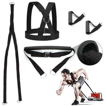 Exercise Bands 5-Pcs Weight Sled Harness Kits Sled Pulling Strap for ...