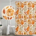 Fall Thanksgiving Shower Curtain Set - Small 36" x 72" Washable Bathtub ...