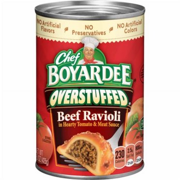 Chef Boyardee Overstuffed Beef Ravioli, 15 Oz Can (Pack of 2) - Walmart.com