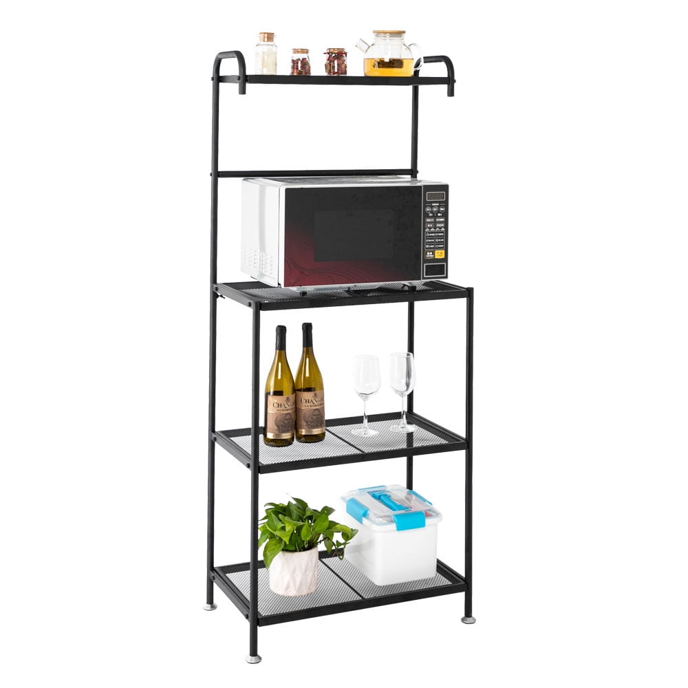SalonMore 4-Tier Baker's Rack, Microwave Oven Stand Shelves, Kitchen ...