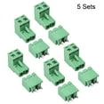 2 Pin 5.08mm Pitch Male Female PCB Screw Terminal Block 5Sets - Walmart.com