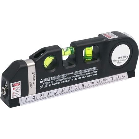 Laser Level, Multi-Tool Tape Measure, 2.5m Standard Level with Laser ...