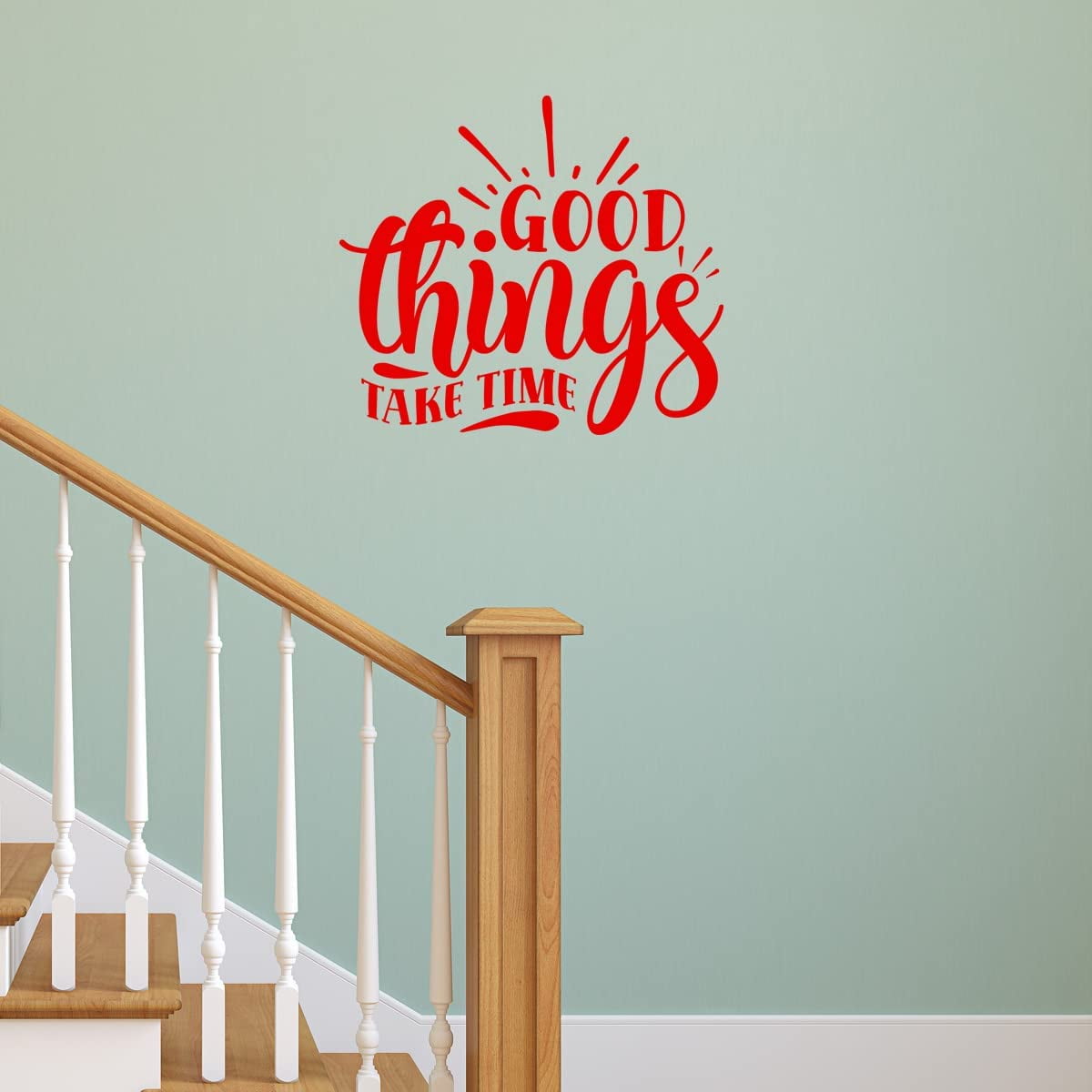 VWAQ Good Things Take Time Motivational Wall Decal Inspirational Home ...