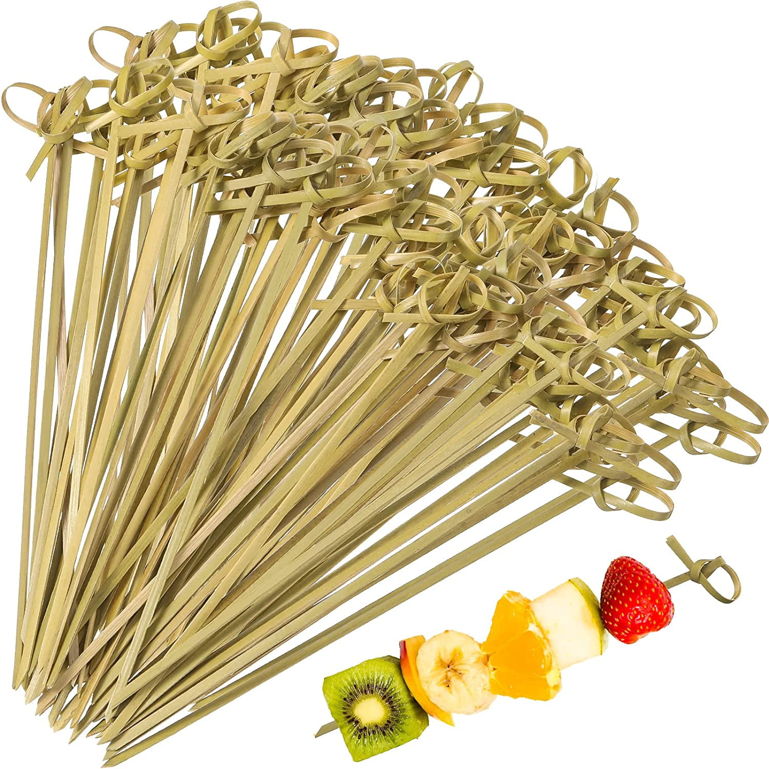 Bamboo Cocktail Picks 4.72 Inch Bamboo Skewers Handmade Bamboo Sticks ...