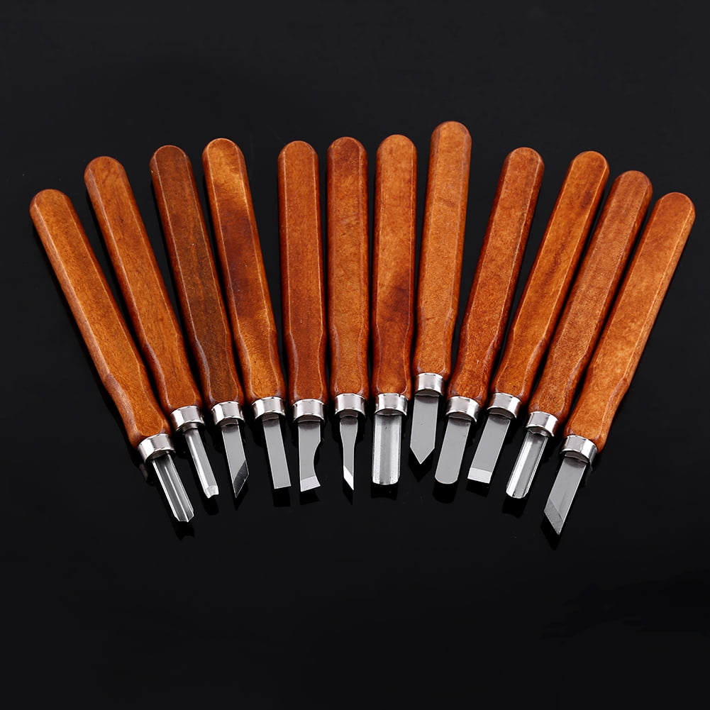 Gegong Wood Craft Chisel,Wood Carving Blades,12pcs Woodcut Cutter Knife ...