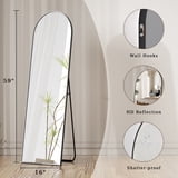 BEAUTYPEAK 59"x 16" Full Length Mirror Arched Standing Floor Mirror ...