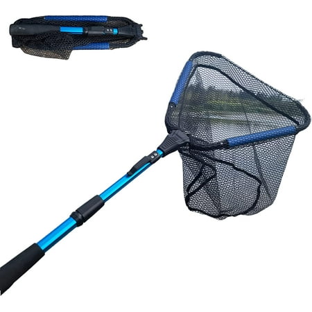 Folding Fishing Landing Net Floating Fishing Net Rubber Fishing Net ...