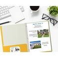 Better Office Products Dark Yellow Paper Folders, 2 Pockets with Prongs ...