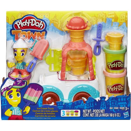 Play-Doh - Town Ice Cream Truck and 3 Bubbles and 2 PullBack Buses ...