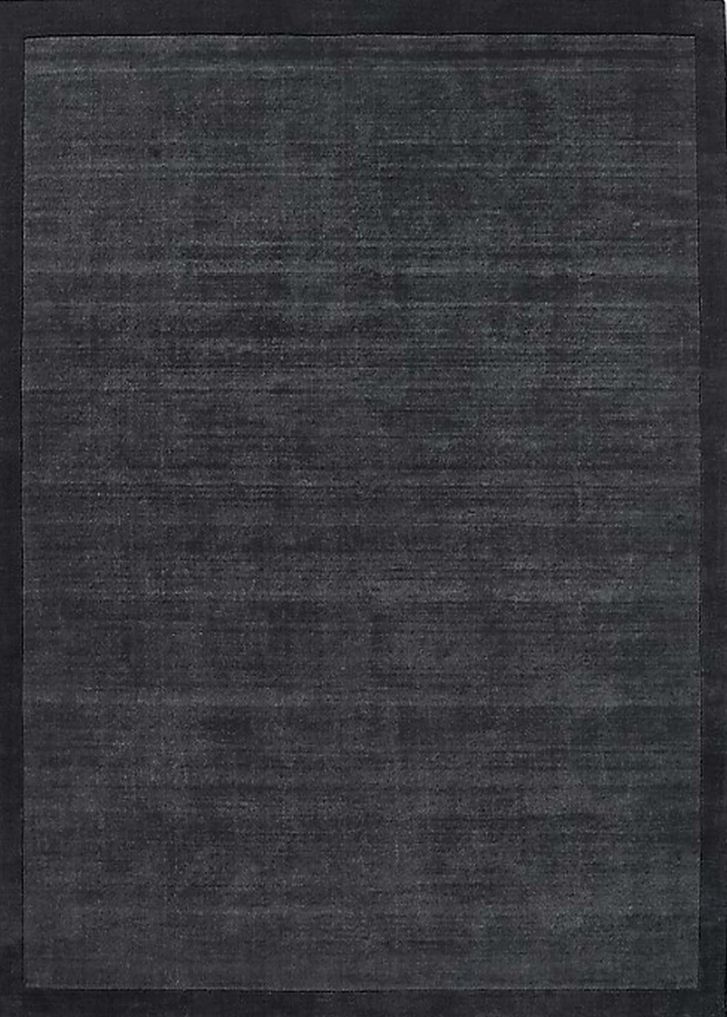 Ahgly Company Indoor Rectangle Mid-Century Modern Charcoal Blue Solid ...