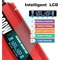 800W Power Inverter DC 12V to 110V/120V AC Converter with LCD Display ...