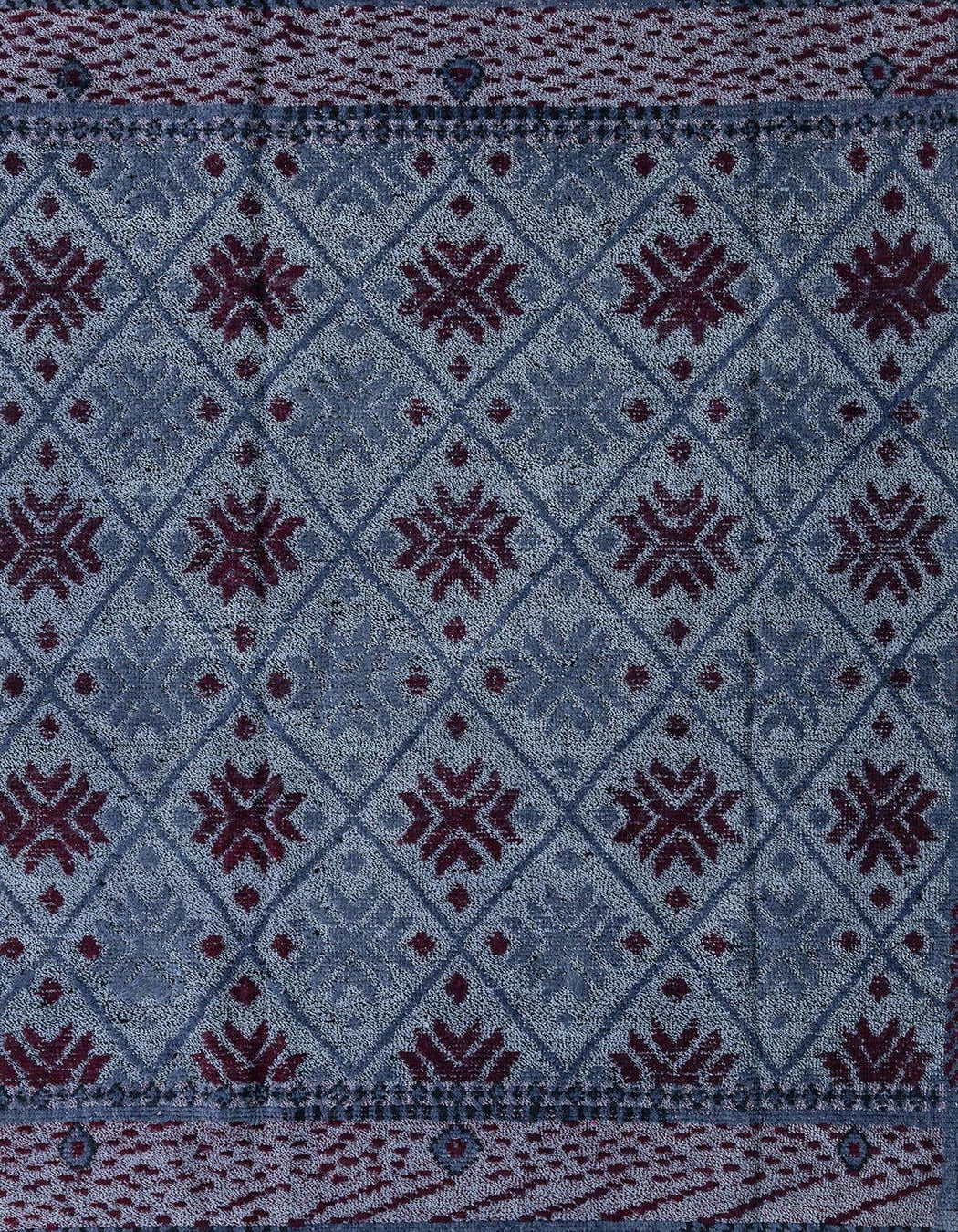 Ahgly Company Indoor Rectangle Abstract Slate Blue Grey Abstract Area ...