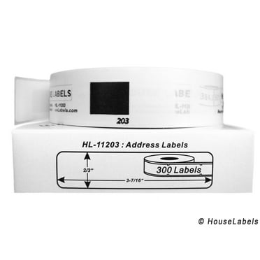 Brother Die-Cut Address Labels, 1-1/10" x 2-2/5", White, 800/Roll ...