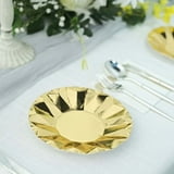 Efavormart 25 Pack | 7" Geometric Metallic Gold Dessert Appetizer Paper ...