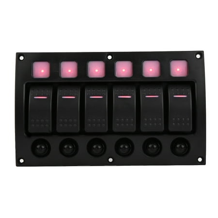 Toggle Switch Panel Car Toggle Switch 6P 12/24V Car Boat RV Yacht On ...