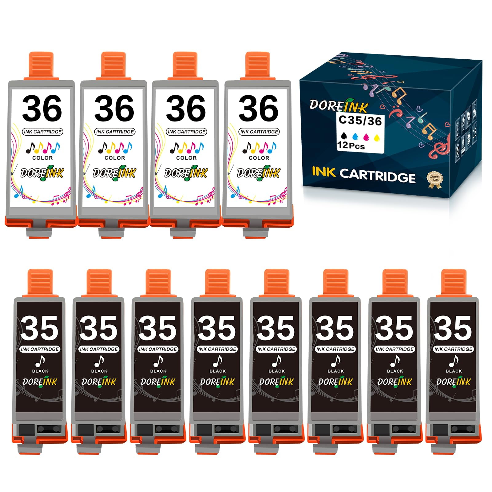 Click here for Doreink 12 Pack Pgi-35 Cli-36 Ink Replacements For... prices