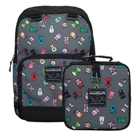 Minecraft Back To School Girls Backpack & Lunch Box Set | Official ...