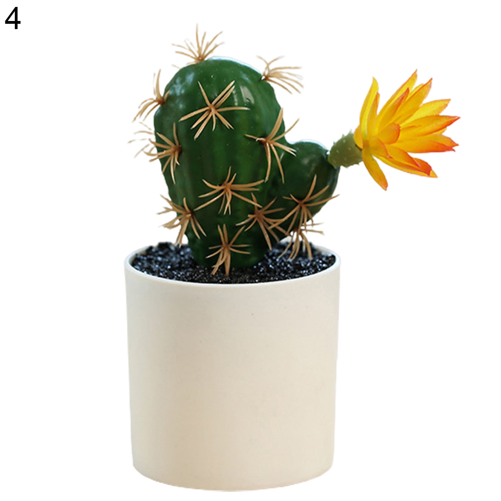 Artificial Cactus Plants, Mini Fake Desert Plants in White Pots ...
