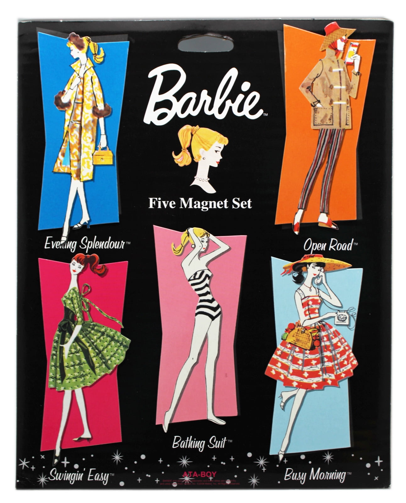 Barbie Classic Design Assorted Outfit Flat Magnet Set (3 Magnets ...