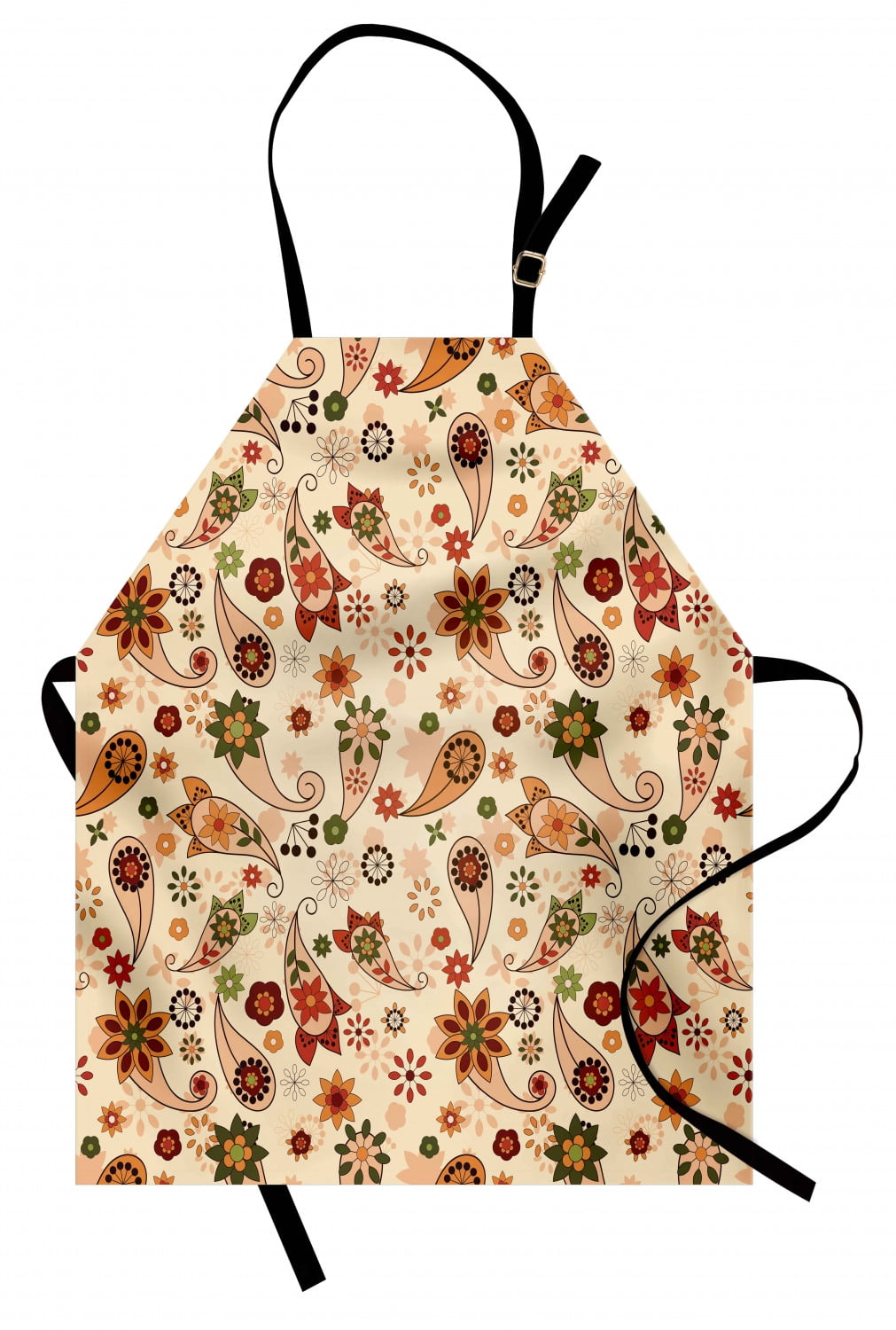 Paisley Apron Floral Design with Spring Motifs and Paisley Elements ...