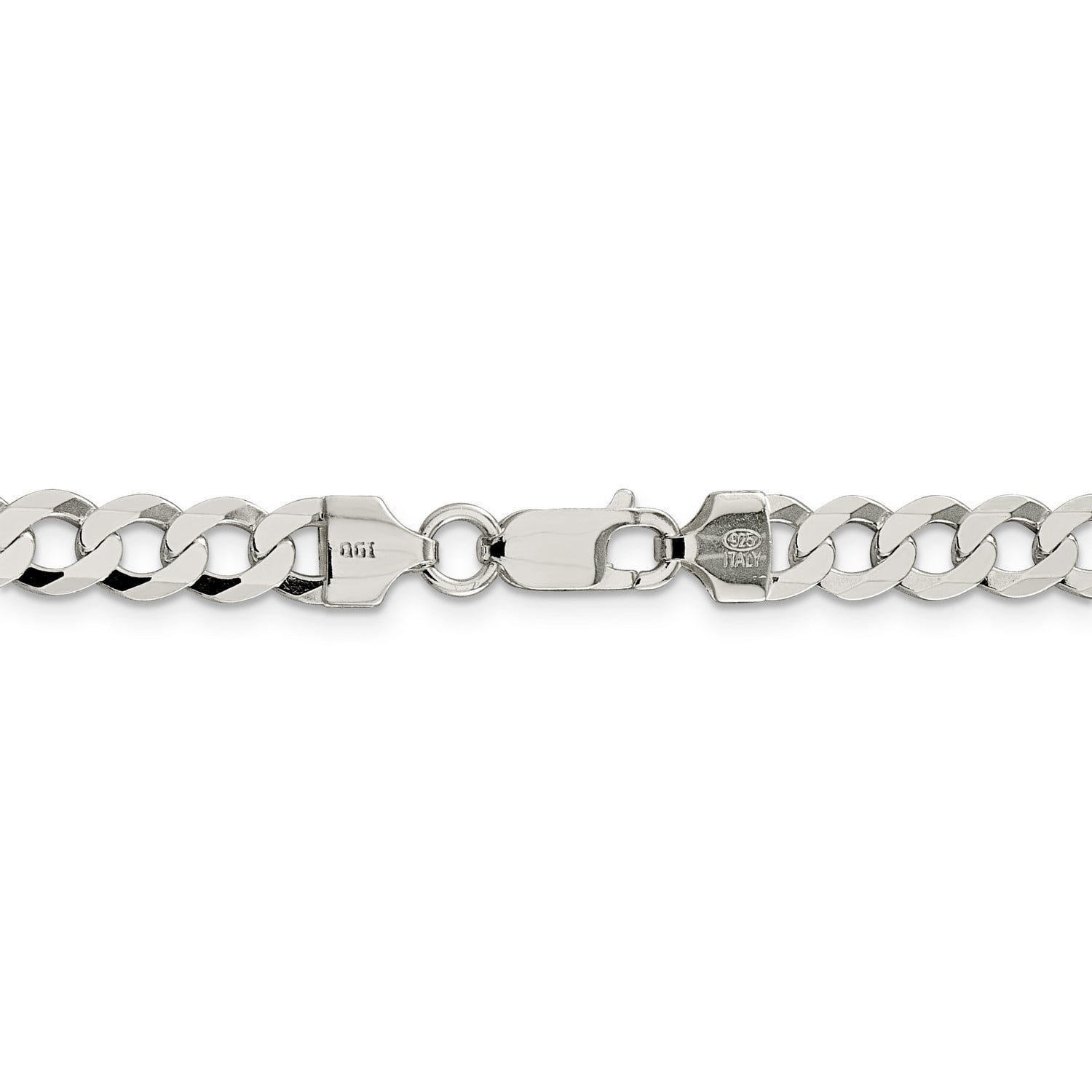 Flat Curb Chain Necklace in .925 Sterling Silver - Walmart.com