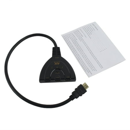 4K Ultra HD 3 Way HDMI Switch Splitter HDTV Auto 3 Port IN 1 OUT with ...