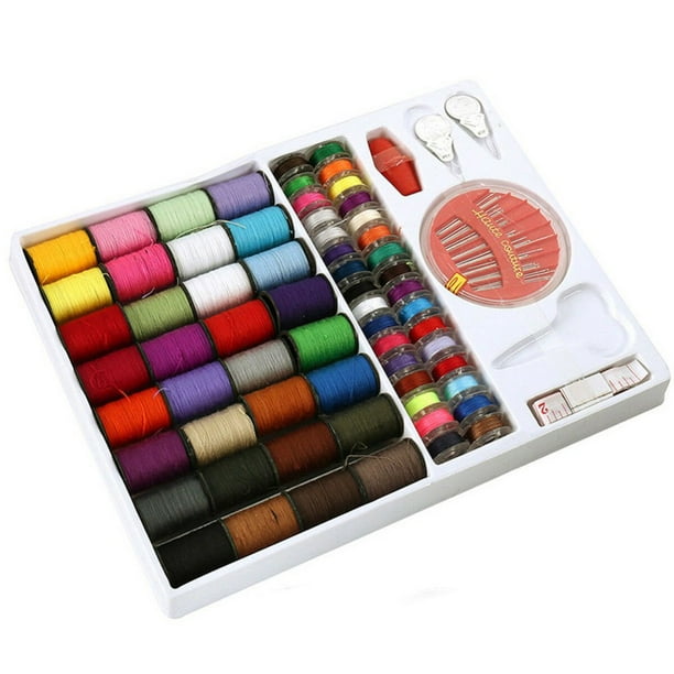 OUSITAID 64 Rolls Sewing Machine Line Thread Spool Set Bobbin Cotton ...