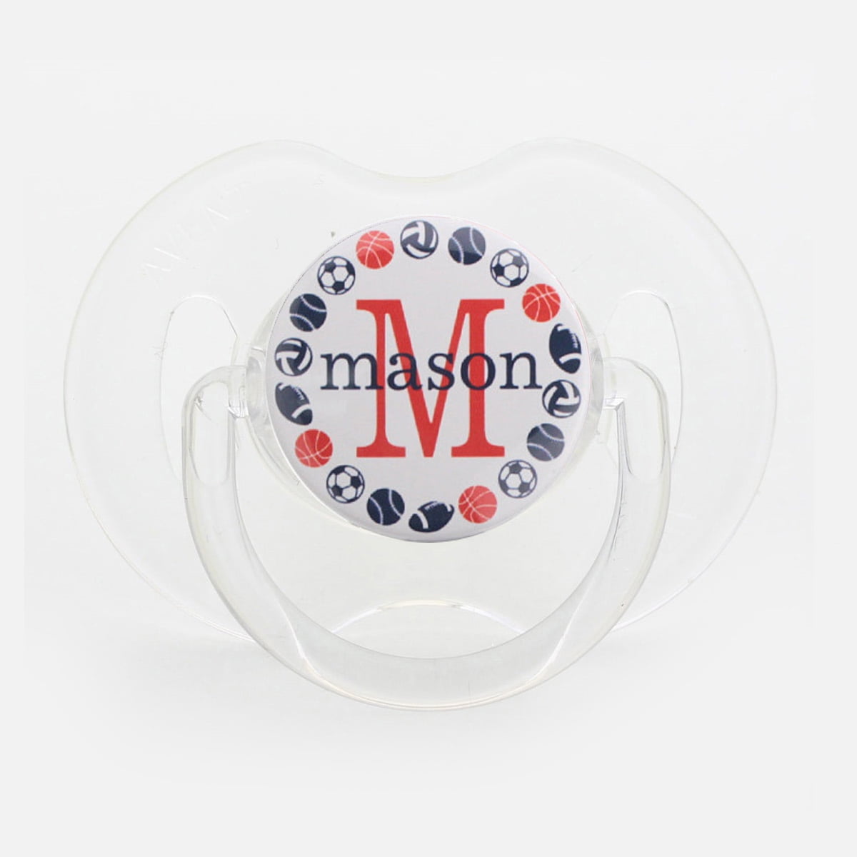 Personalized Name Boys Sports Themed Pacifier - Walmart.com