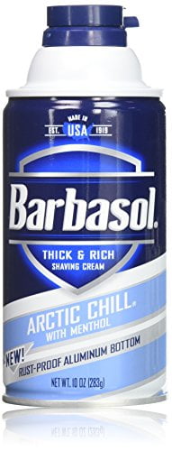 Barbasol Arctic Chill with Menthol Thick and Rich Shaving Cream for Men ...