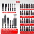YIYITOOLS Screwdriver Bit Set 45 Piece, Impact Driver Bit Set for ...