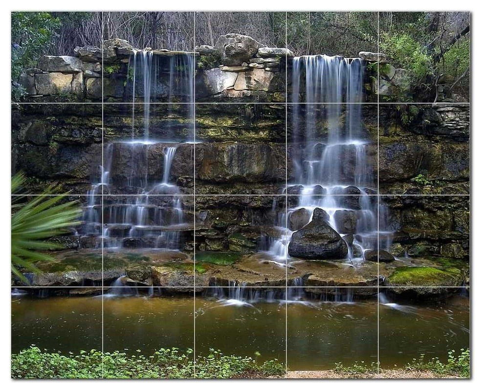 Waterfall Photo Ceramic Tile Mural Kitchen Backsplash Bathroom Shower ...