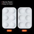 6 Pack Wells Rectangular Plastic Paint Palette Tray Painting Pallet ...