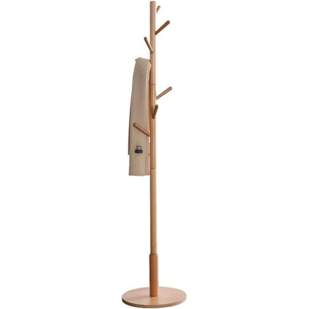 Solid Wood Coat Rack Easy Installation Floor-to-Ceiling Household ...