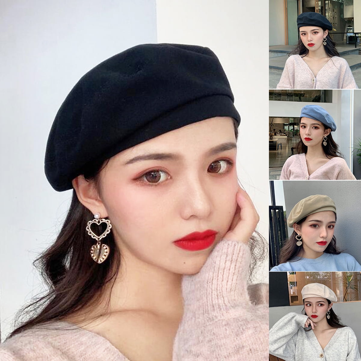 Travelwant Womens Summer Breathable Beret Hat French Style Artist Cap ...