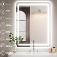 Bathroom Mirror with Lights, Anti-Fog & Tri-Color Lighting - Wall ...