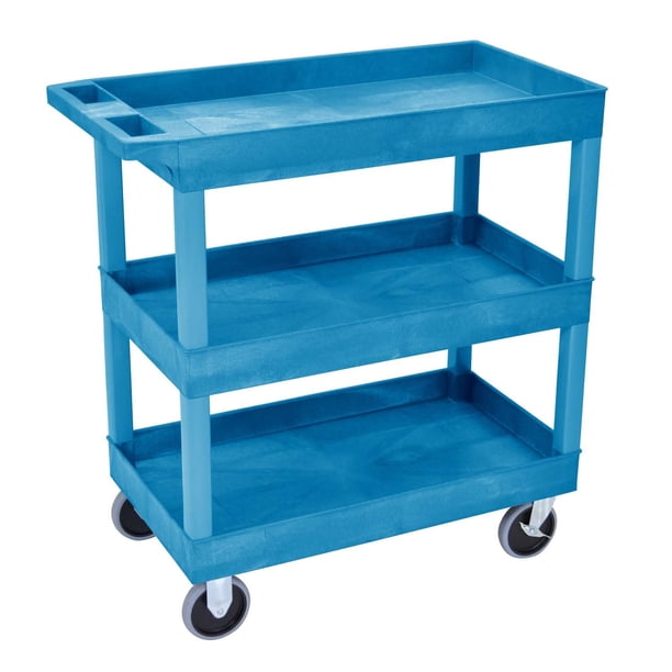 Tub Cart Luxor de tres estantes, resistente y de alta capacidad, azul ...