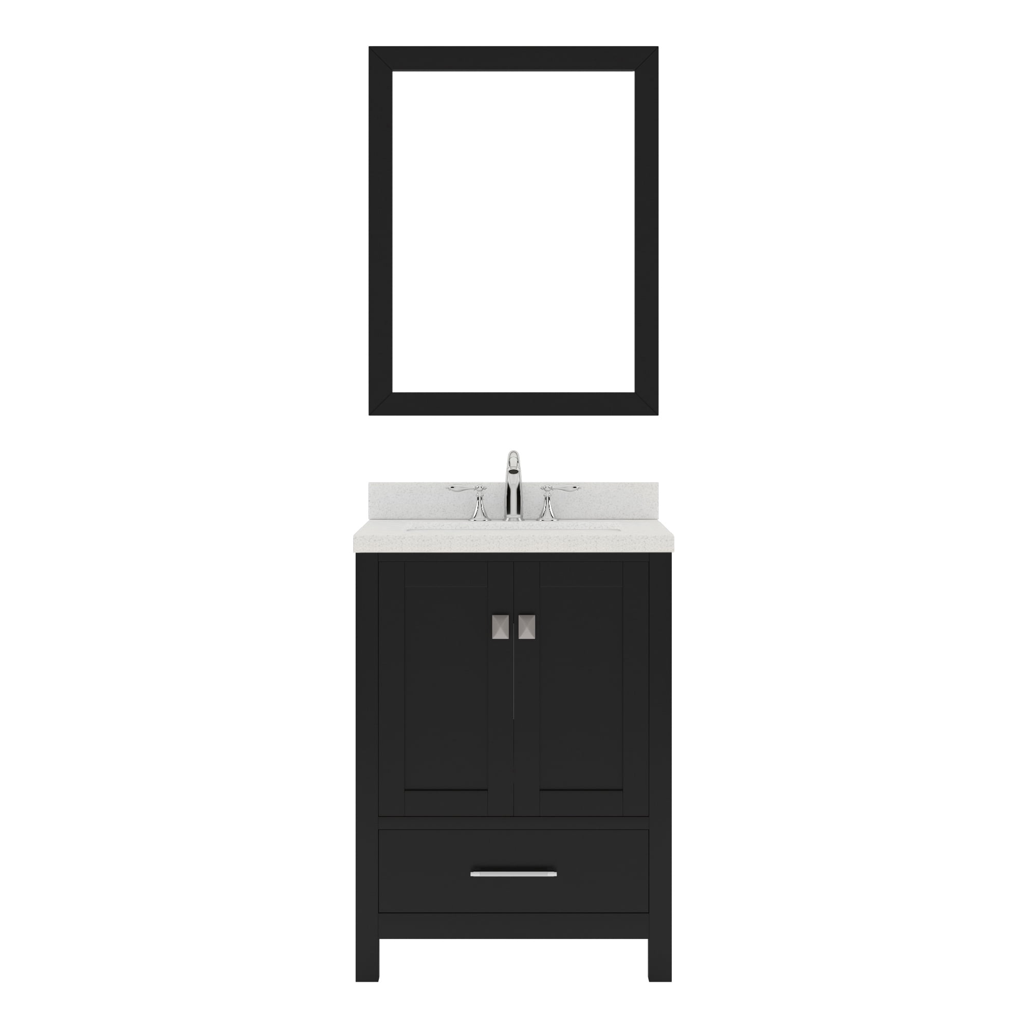 Caroline Avenue 24" Single Bath Vanity in Espresso with White Quartz ...