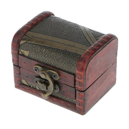 Steampunk Wooden Box Chest Case Set Medals Storage Treasure | Walmart ...