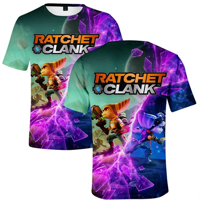 Ratchet & Clank Rift Apart Shirt Game Merch T-shirt Funny Casual Women ...