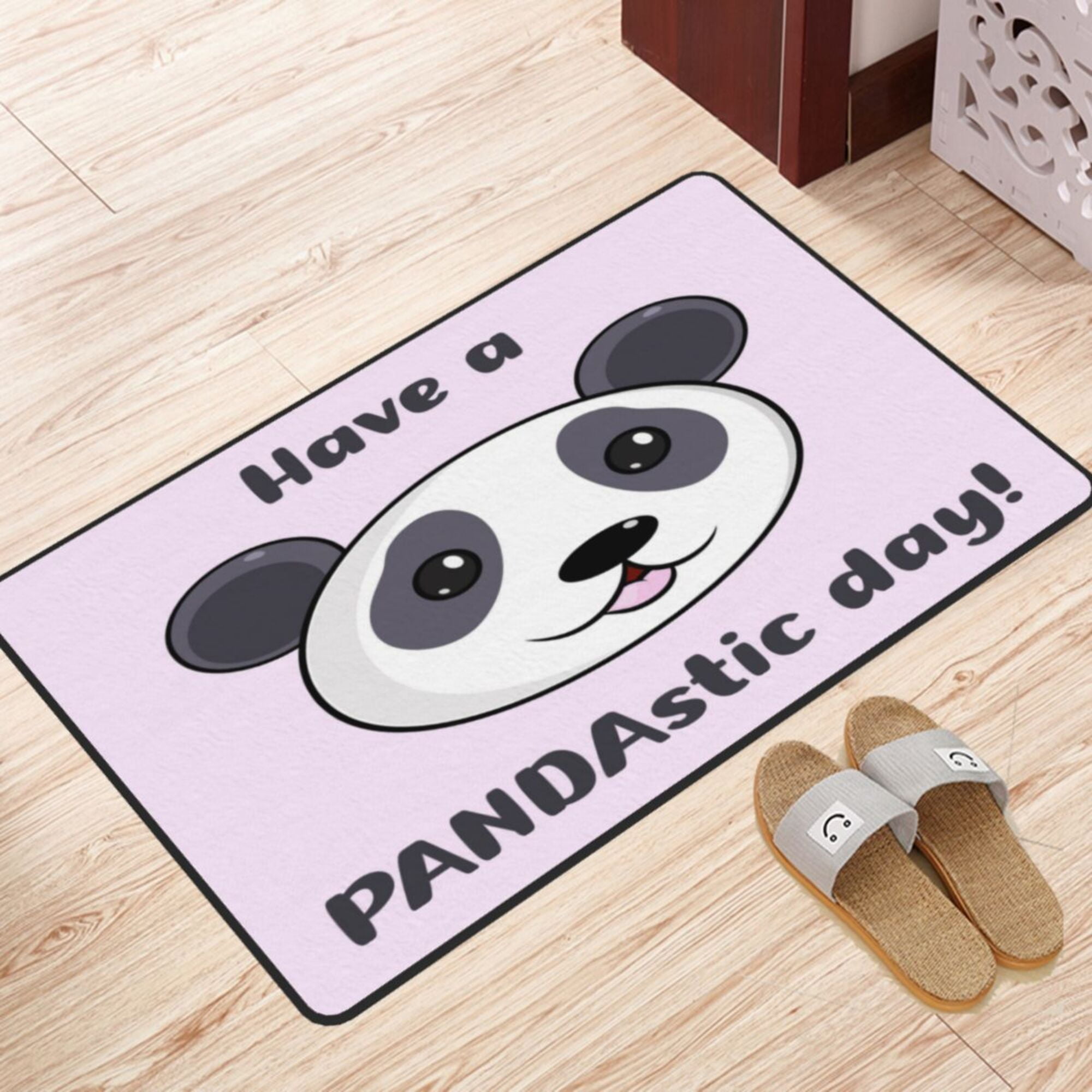 ZICANCN Area Rugs Doormat , Panda Have A Pandastic Day Facecloth Non ...